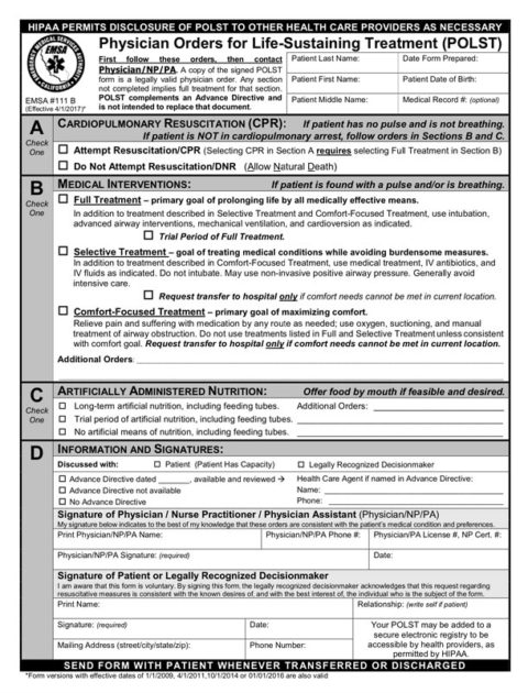 POLST Texas | The Way to Aging